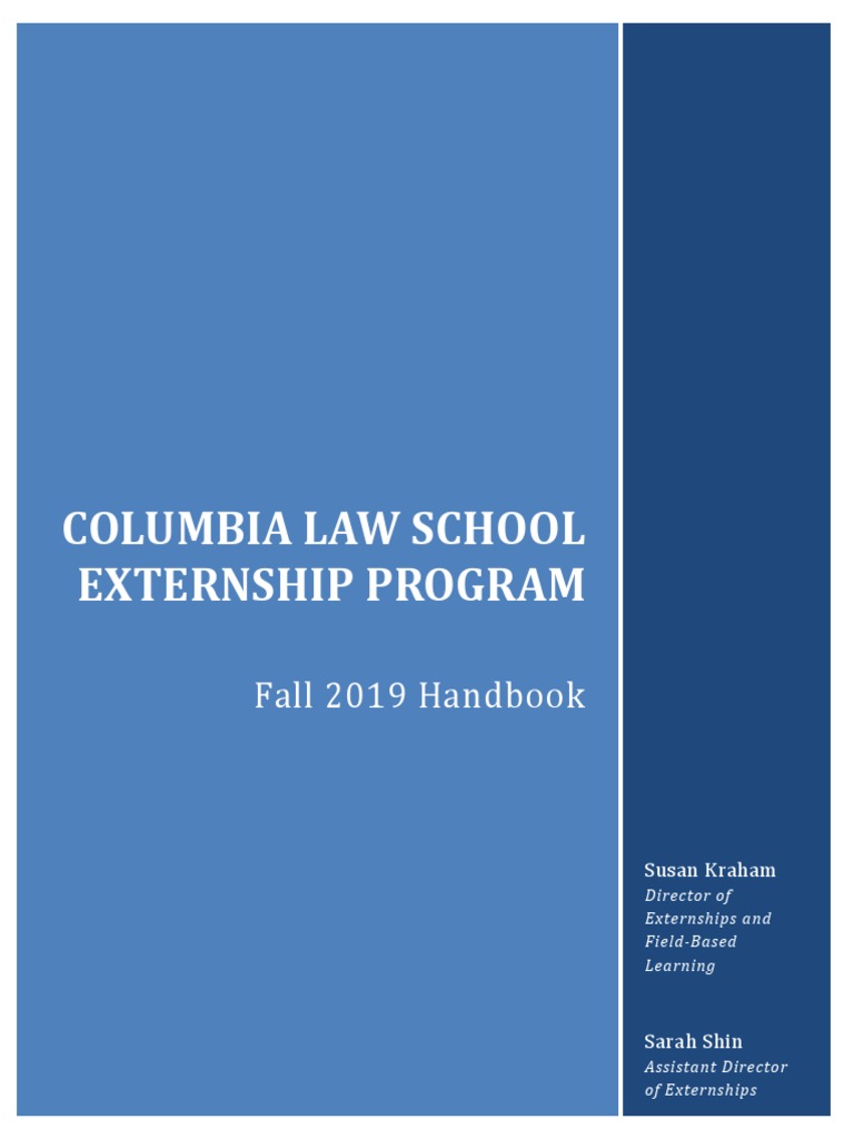 Externships Handbook - Fall 2019 | PDF | Prosecutor | Law Clerk