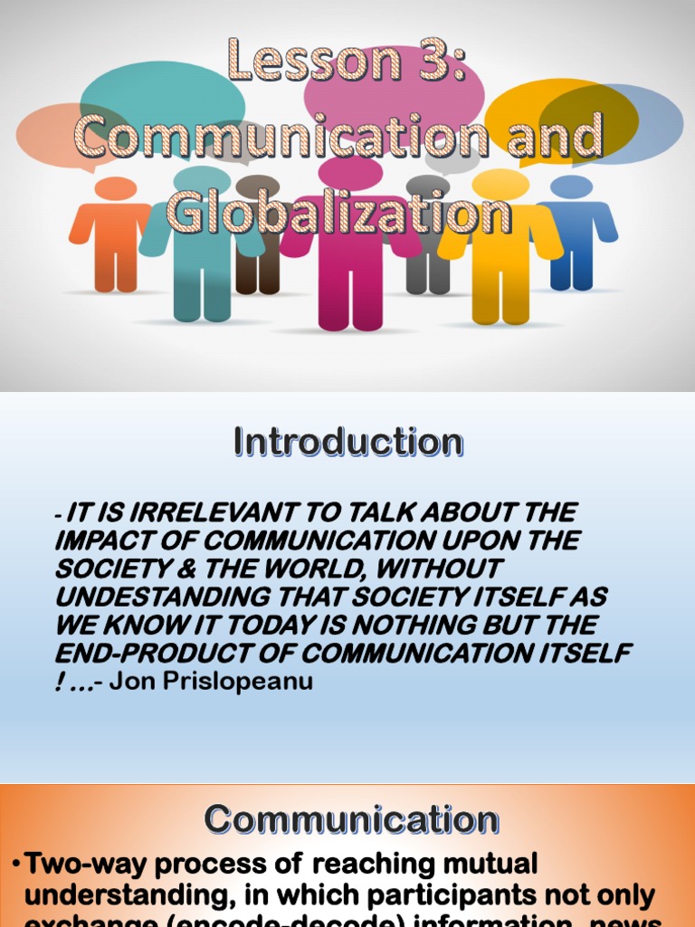 Purposive Communication Group 1 Bse Globalization Telecommunication