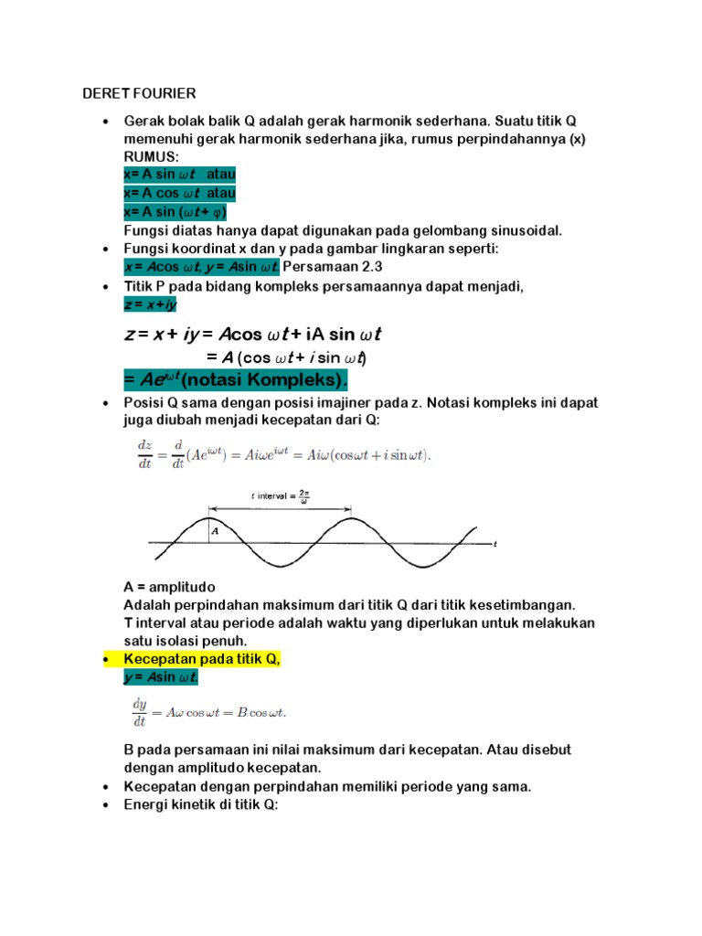 Rumus dan Aplikasi Deret Fourier | PDF