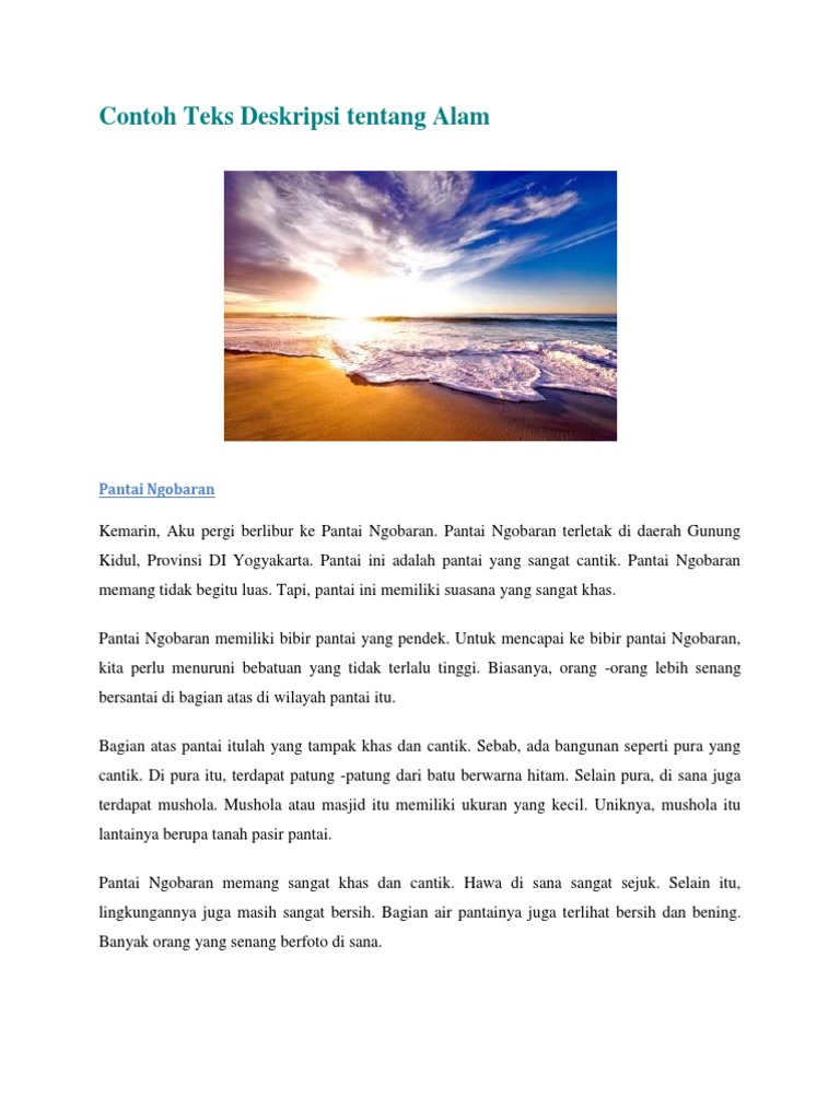 Contoh Teks Deskripsi | PDF