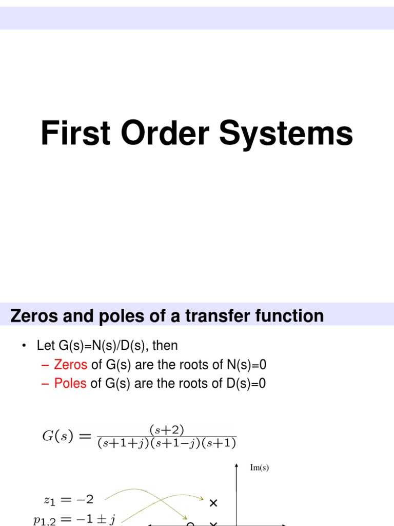 First Order Systems | PDF | Control Theory | Physics