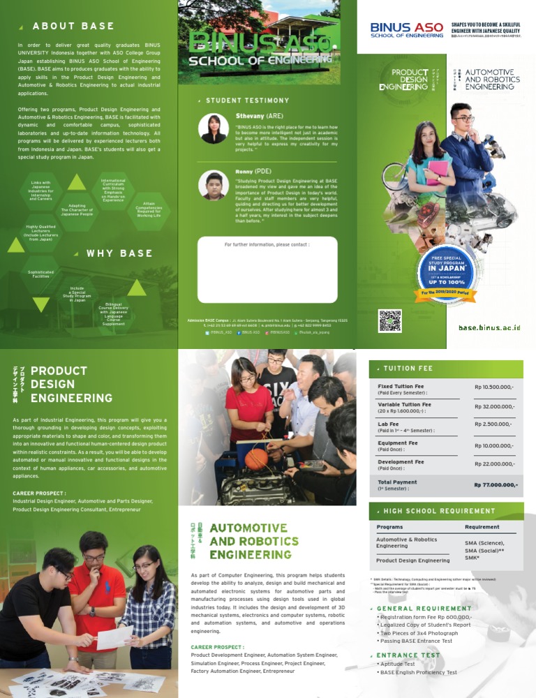 Binus Aso School of Engineering | PDF | Automation | Engineering