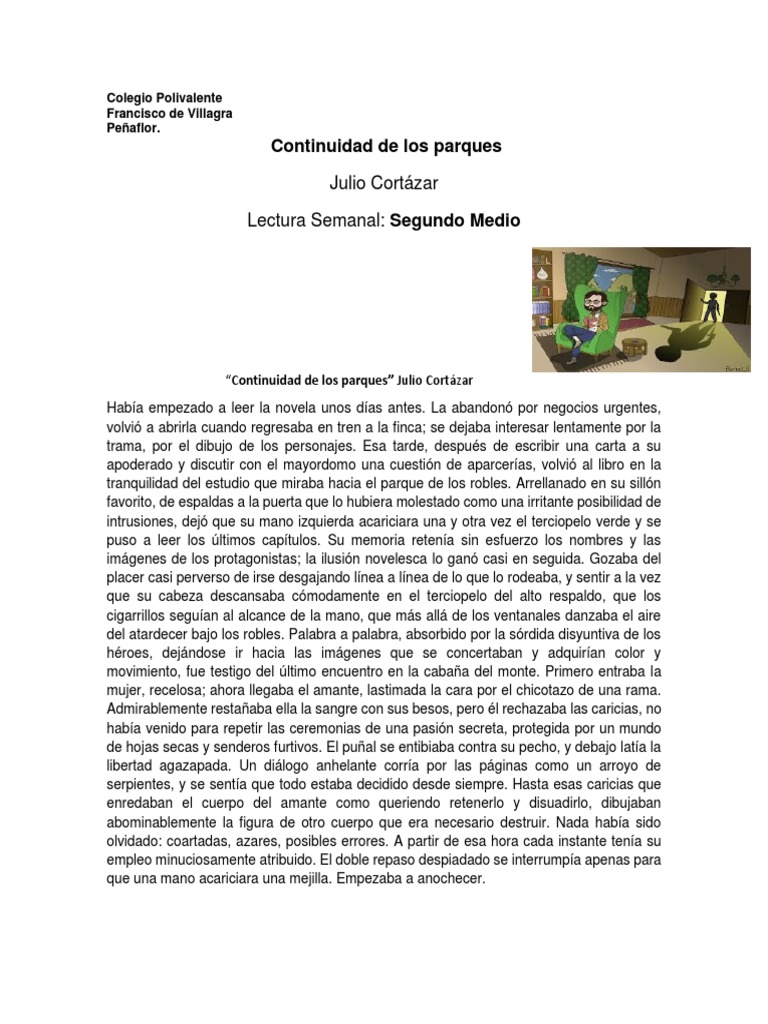 Análisis de "Continuidad de los parques" | PDF | Cuentos