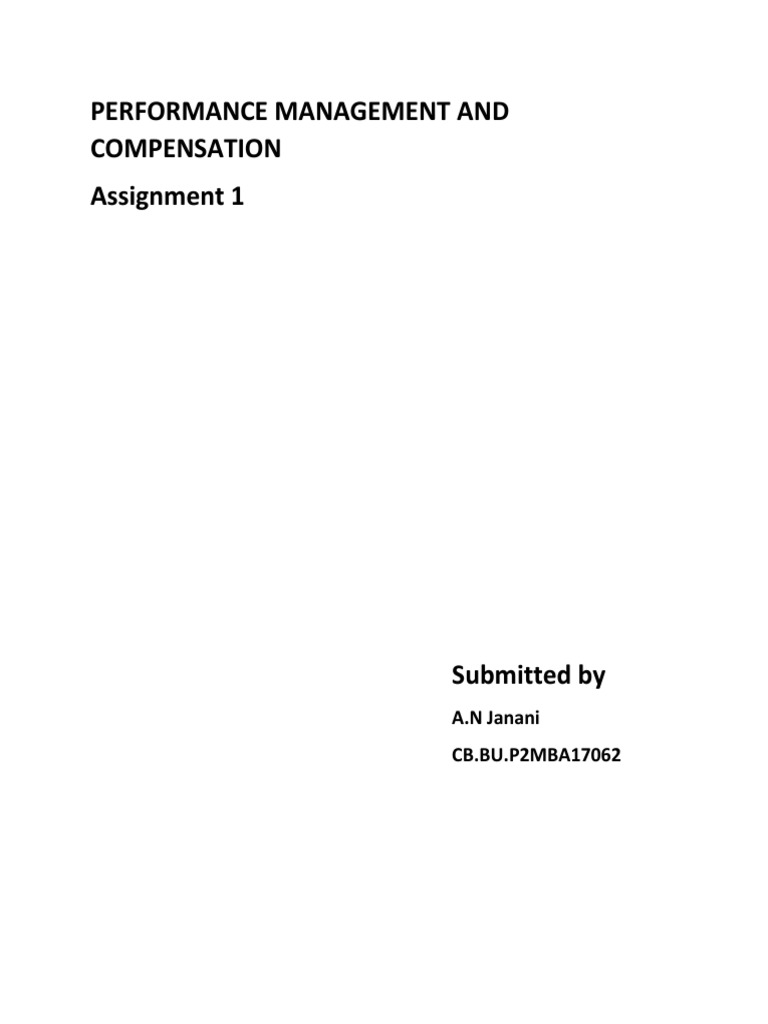 Performance Management and Compensation | PDF | Project Manager ...