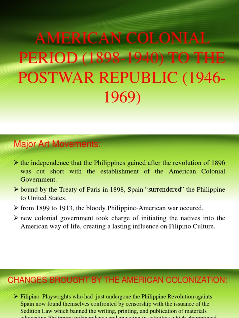 American Colonial Period | PDF | Philippines | Paintings