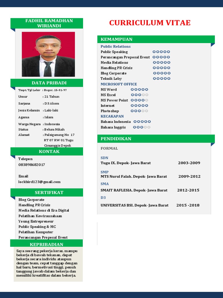 CV Fadhil | PDF