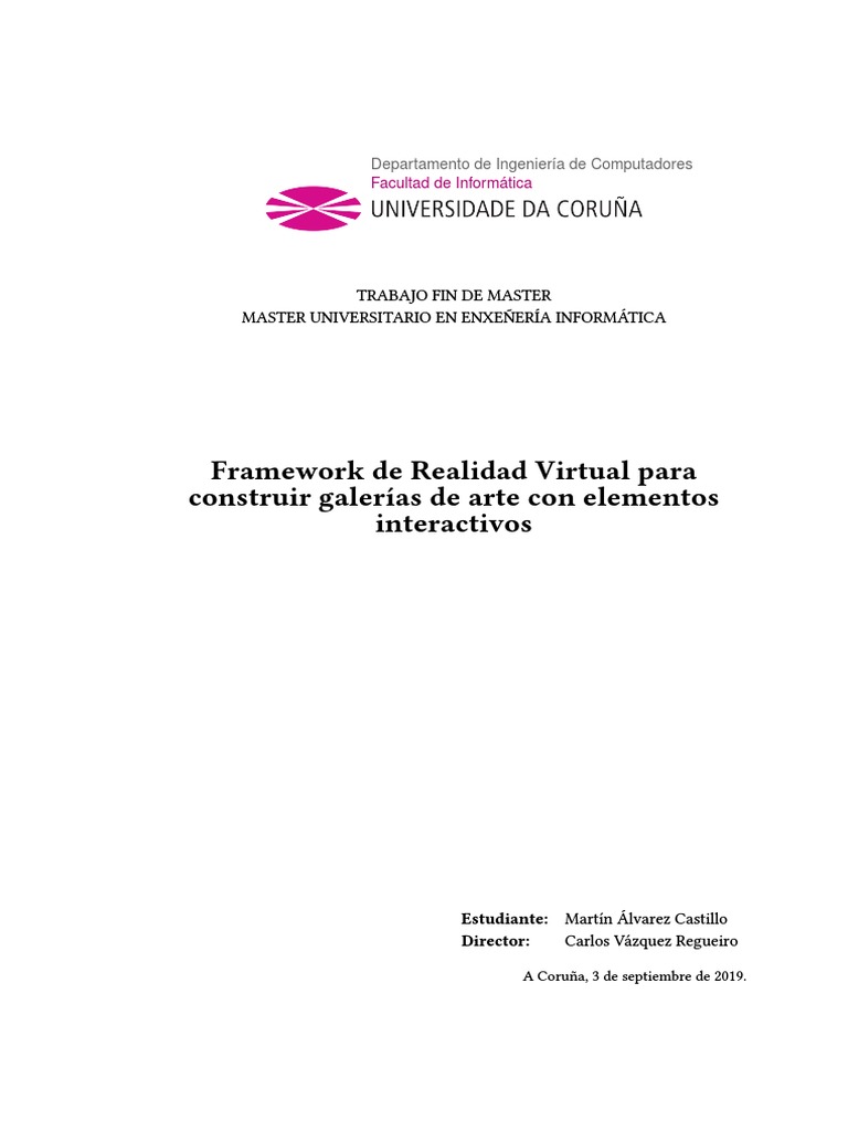 TFM Basado en Modelo TFG 2019 | PDF | Realidad virtual | Unidad (motor de juego)