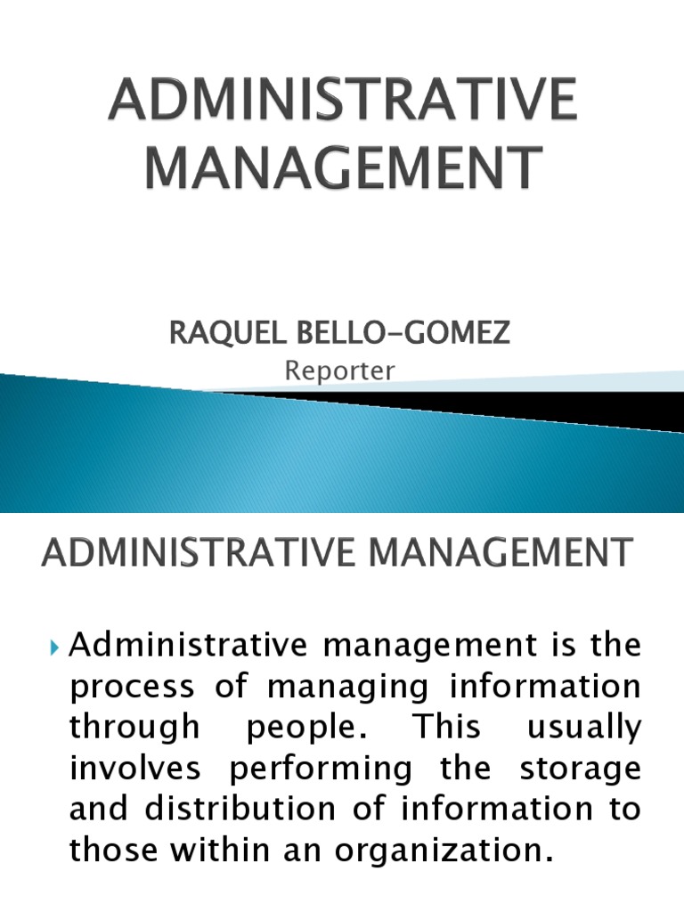 Administrative Management | PDF