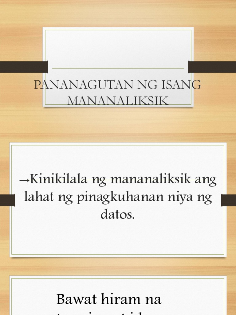 Pananagutan NG Isang Mananaliksik | PDF