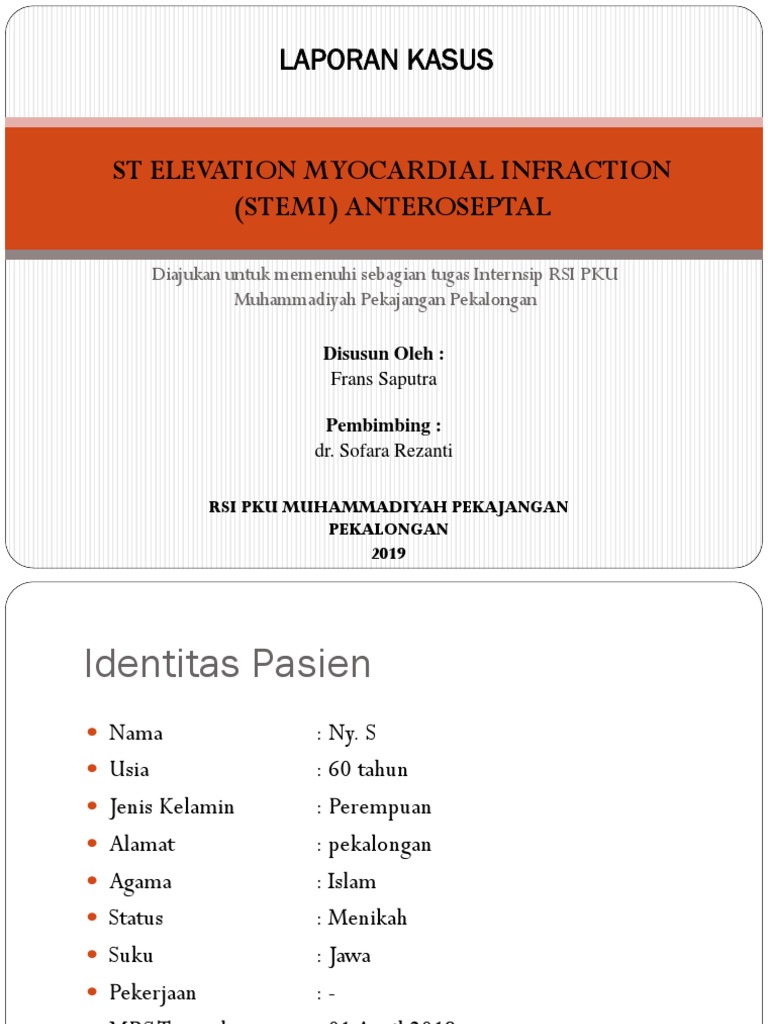 Laporan Kasus STEMI Anteroseptal | PDF