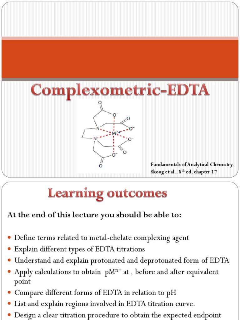 Complexometric EDTA | PDF | Ethylenediaminetetraacetic Acid | Titration