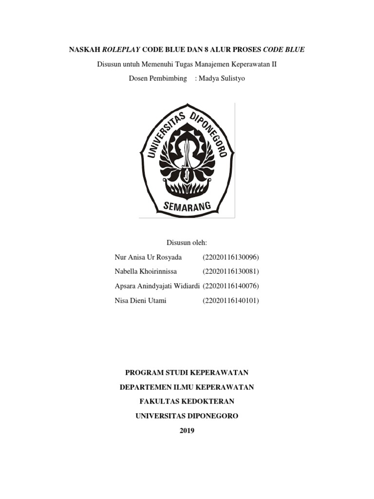 Naskah Roleplay Code Blue Dan 8 Alur Code Blue (Kel 11) | PDF | Sains ...