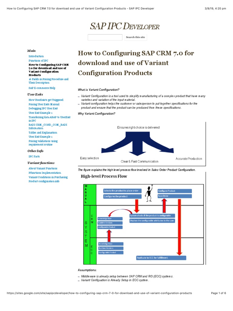 How To Configuring SAP CRM 7.0 For Download and Use of Variant ...
