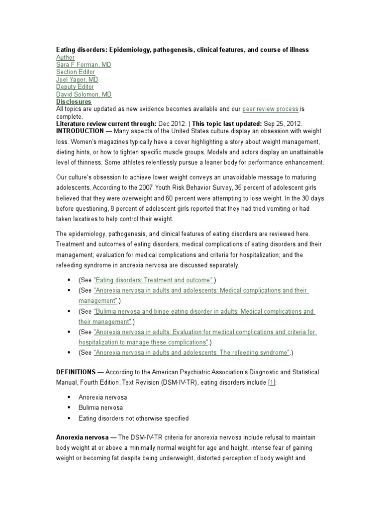 Understanding Eating Disorders: Overview | PDF | Binge Eating Disorder ...