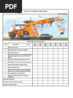 EOT Crane Checklist | PDF | Electric Motor | Switch