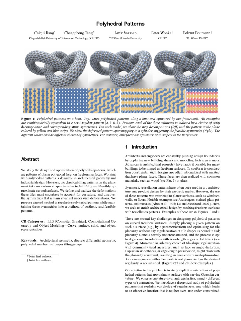 Polyhedral Patterns | PDF | Euclid | Space
