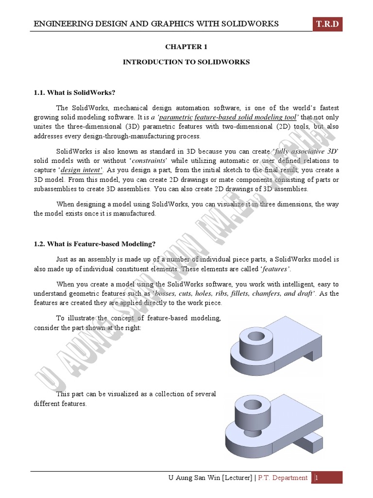 SolidWorks Course Material For HRD | PDF | 3 D Computer Graphics ...