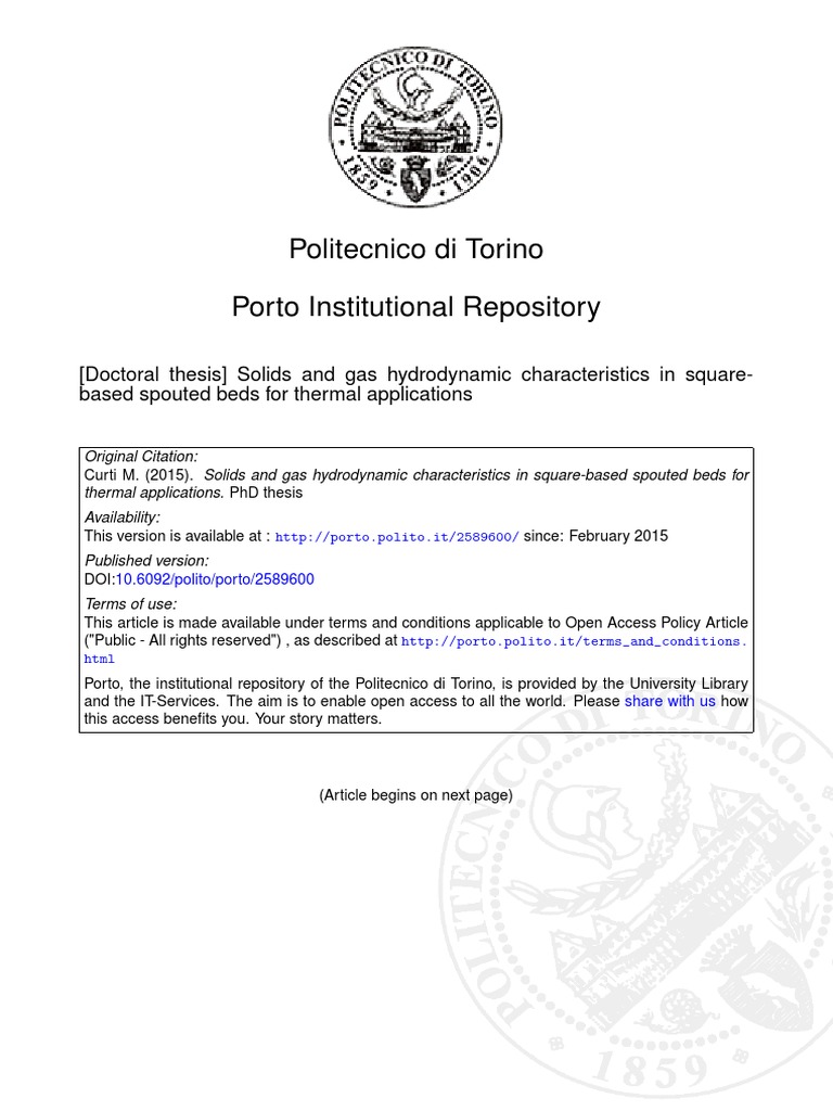 Solids and Gas Hydrodynamic Characteristics in Square Based Spouted ...