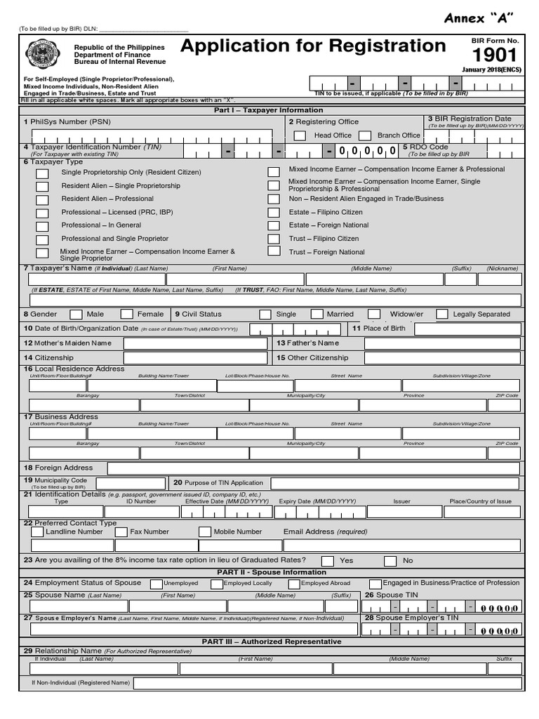 Annex A - 1901 | PDF | Receipt | Sole Proprietorship