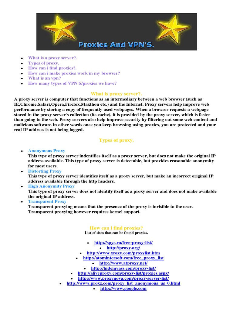 The Ultimate Guide - Proxies & VPN's | PDF | Proxy Server | World Wide Web