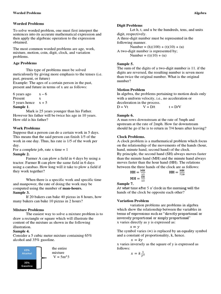 Worded Problems | PDF | Acceleration | Physics