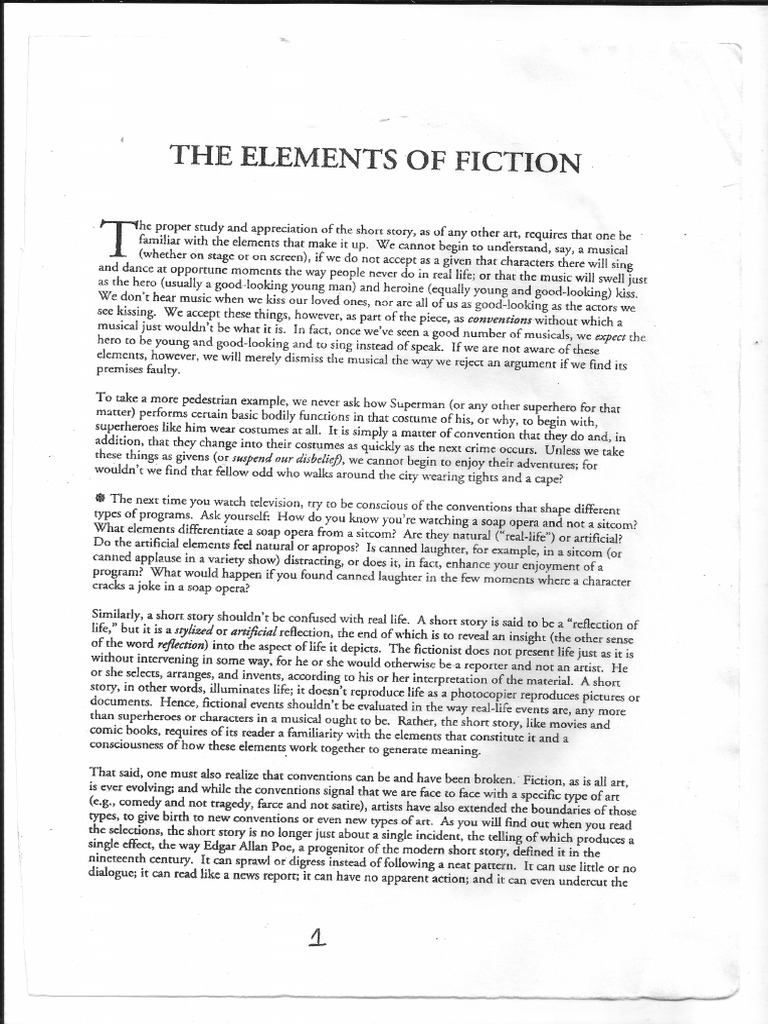 Elements of Fiction | PDF