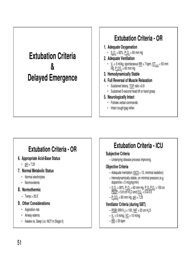 Extubation Criteria | PDF | Medical Specialties | Clinical Medicine