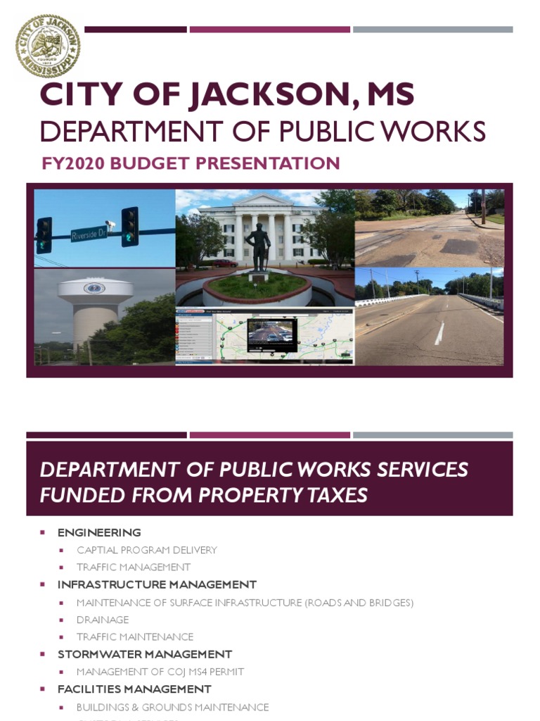 2019 Public Works Budget Presentation | PDF | Sewage Treatment | Water ...