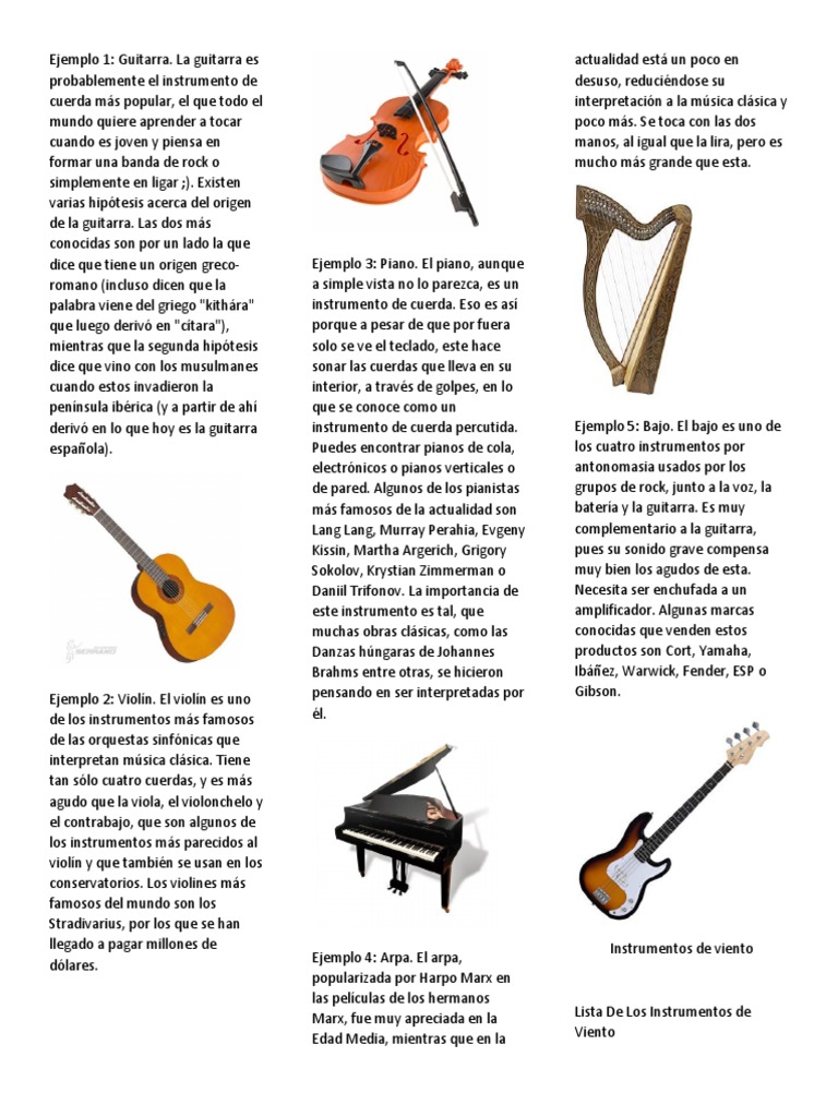 Intrumentos Musicales Album | PDF | Instrumentos de latón | Harmónica