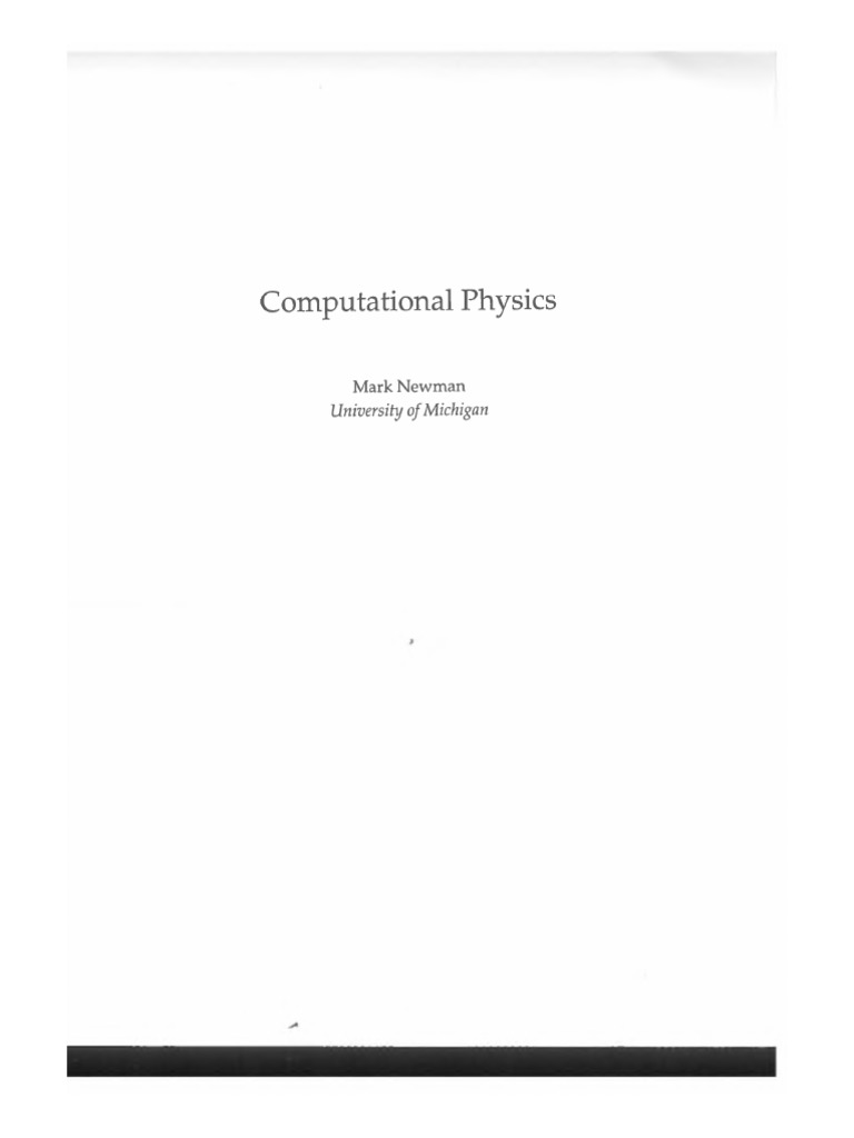 Mark Newman - Computational Physics-University of Michigan (2013) PDF | PDF