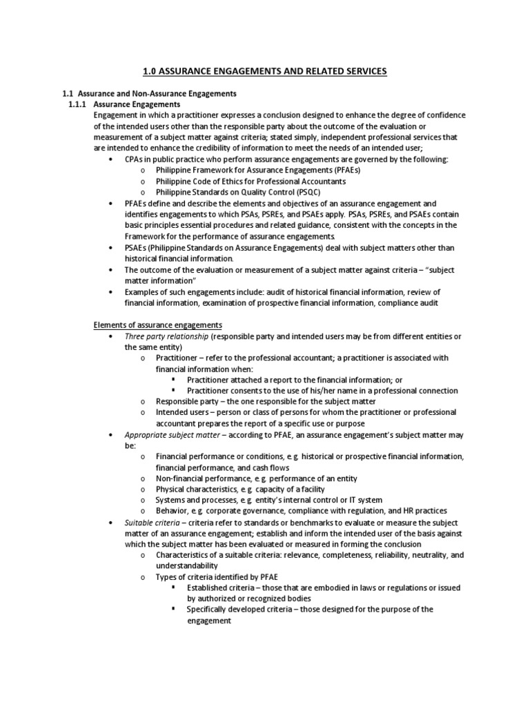 Overview of Assurance Engagements | PDF | Financial Audit | Audit