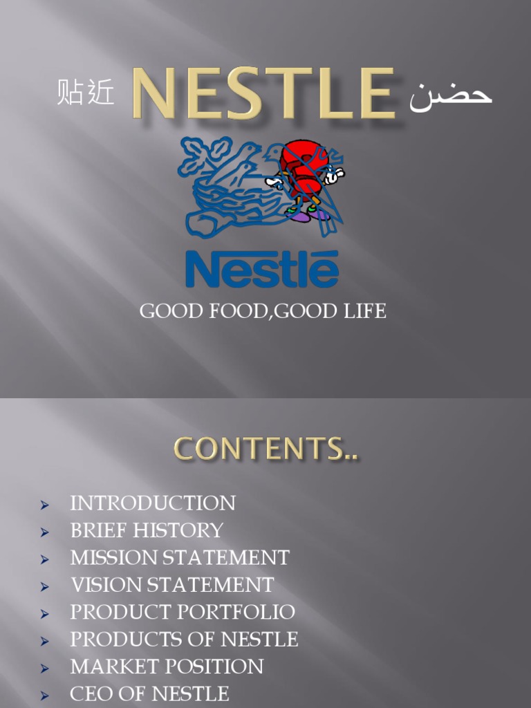 Nestle Presentation | PDF | Nestlé | Food And Drink