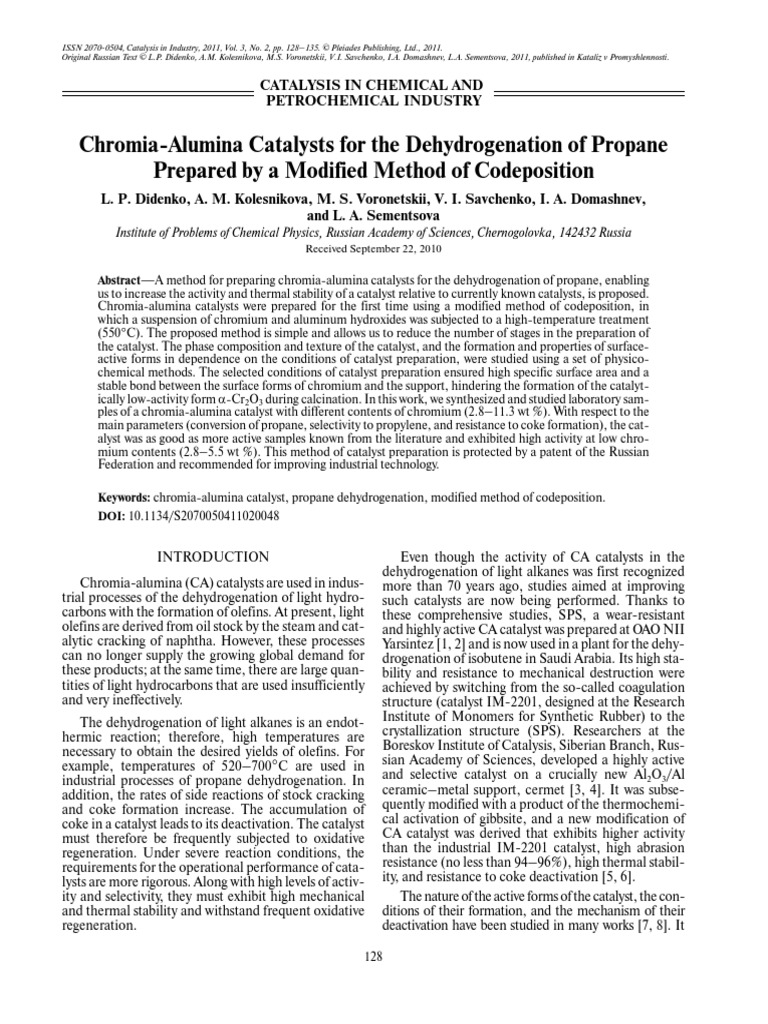 Katalis Chromia Alumina | PDF | Catalysis | Chromium