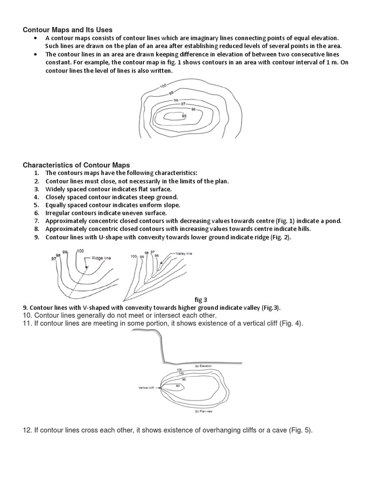 Contour Maps: Features and Uses | PDF | Contour Line | Map