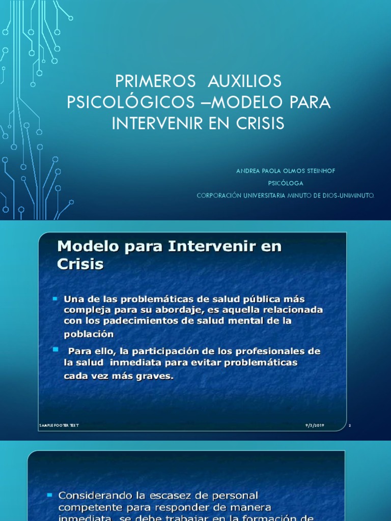 Primeros Auxilios Psicológicos - Modelo para Intervenir en | PDF | Self ...
