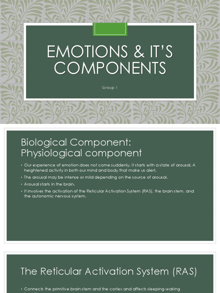 Emotions & It's Components | PDF | Emotions | Subjective Experience