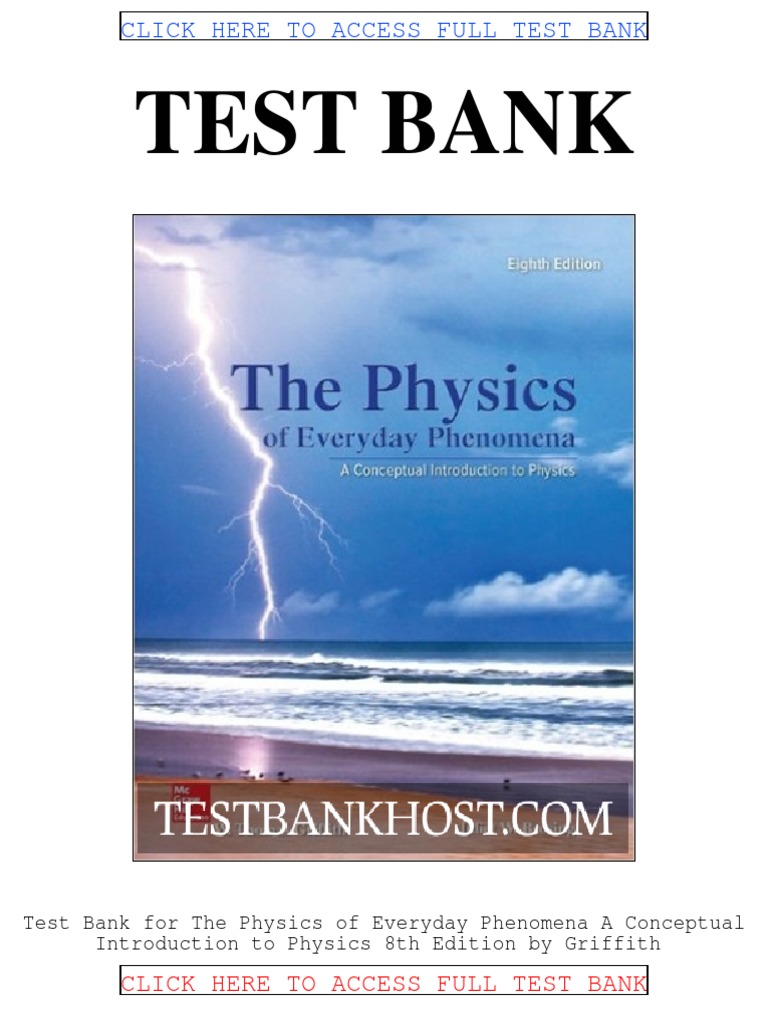 Test Bank for Everyday Physics Concepts | PDF | Velocity | Speed