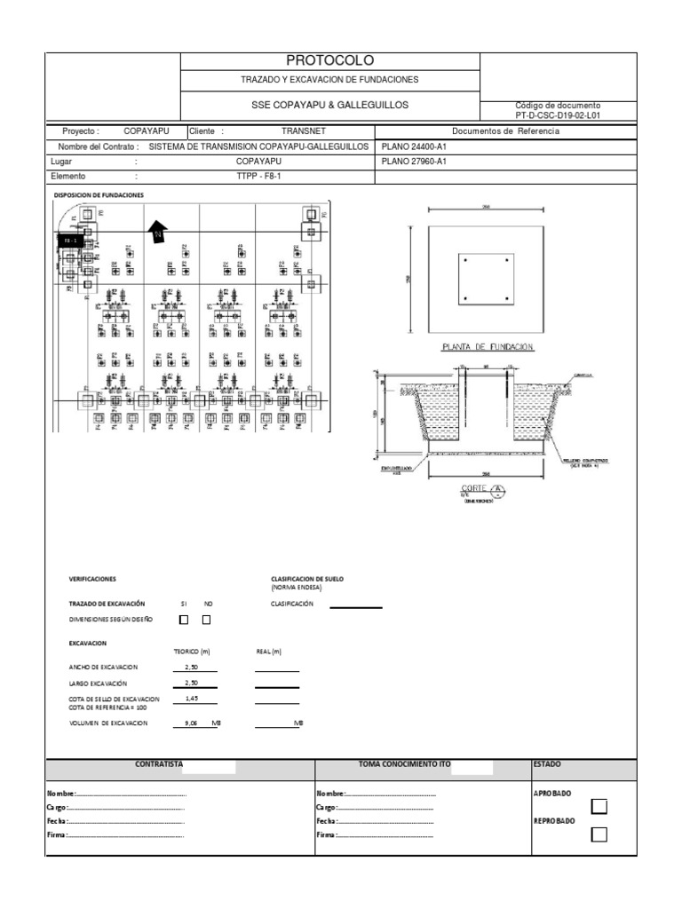 Protocolo Trazado y Excavaciones | PDF