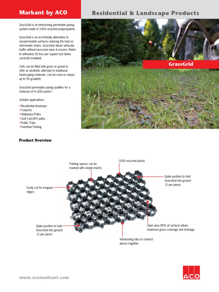 Catálogo ACO Grass Grid | PDF | Building Engineering | Civil Engineering