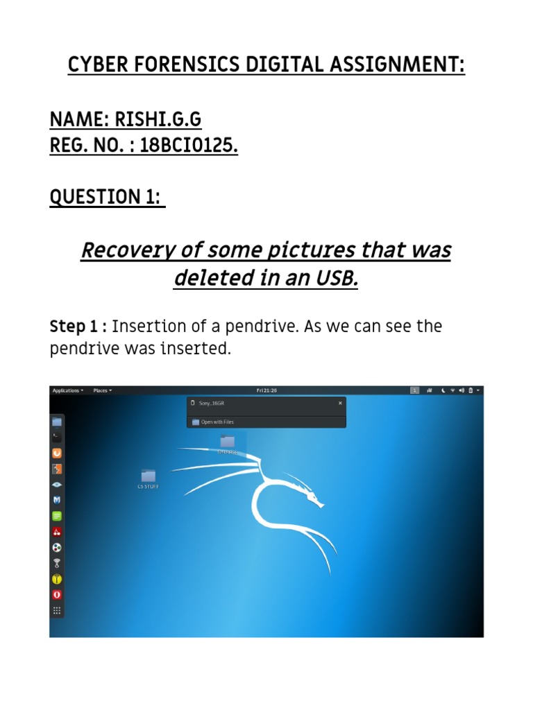 Recovering Deleted Photos and Analyzing a Disk Image for Evidence of ...