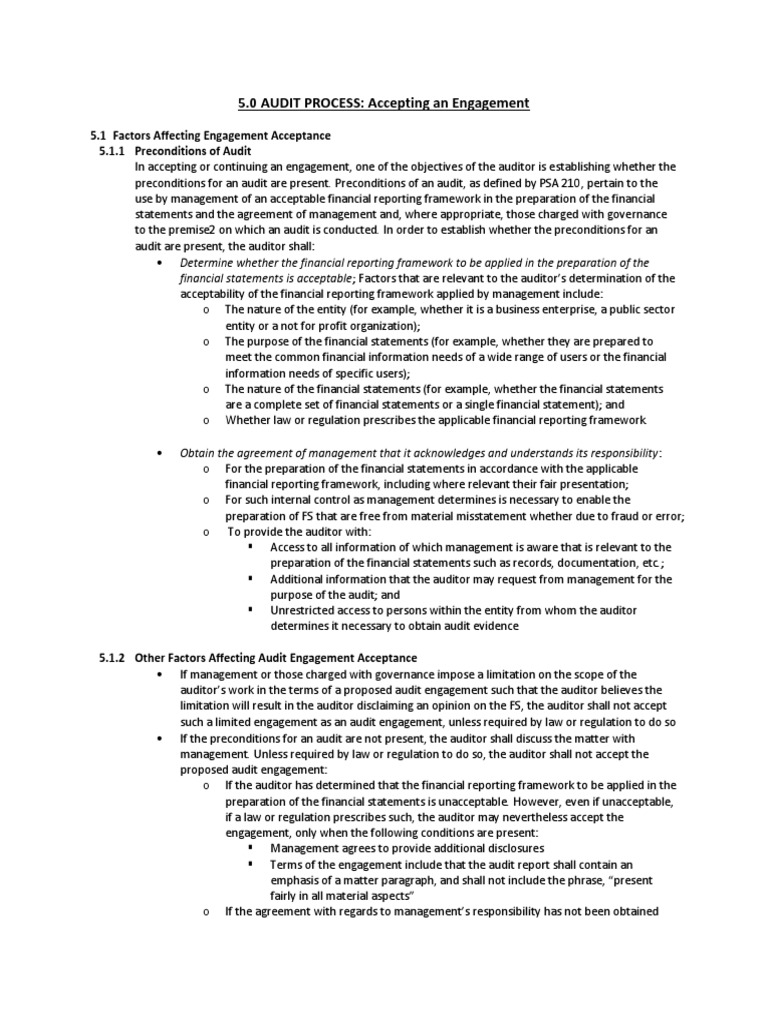 At 05 Audit Process - Accepting An Engagement | PDF | Audit | Financial ...
