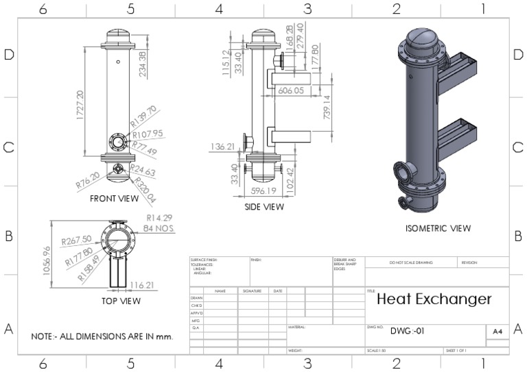 Heat Exchanger: Front View Side View | PDF | Nature