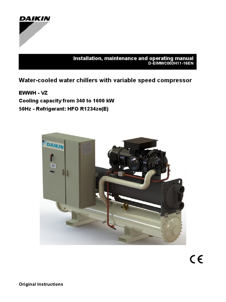 Water-Cooled Water Chillers With Variable Speed Compressor ...