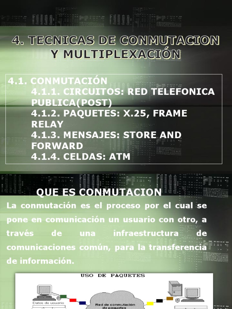 Conmutación y Multiplexación: Técnicas y Aplicaciones | PDF | Modo de Transferencia Asíncrona ...