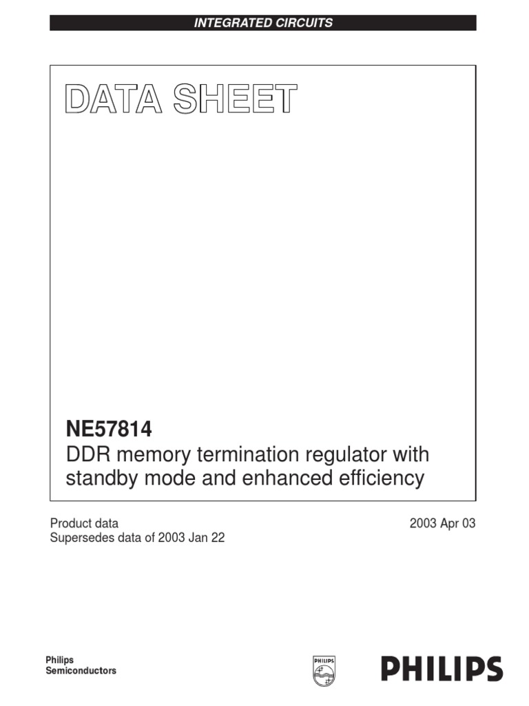 DDR Memory Termination Regulator With Standby Mode and Enhanced Efficiency | PDF | Capacitor ...