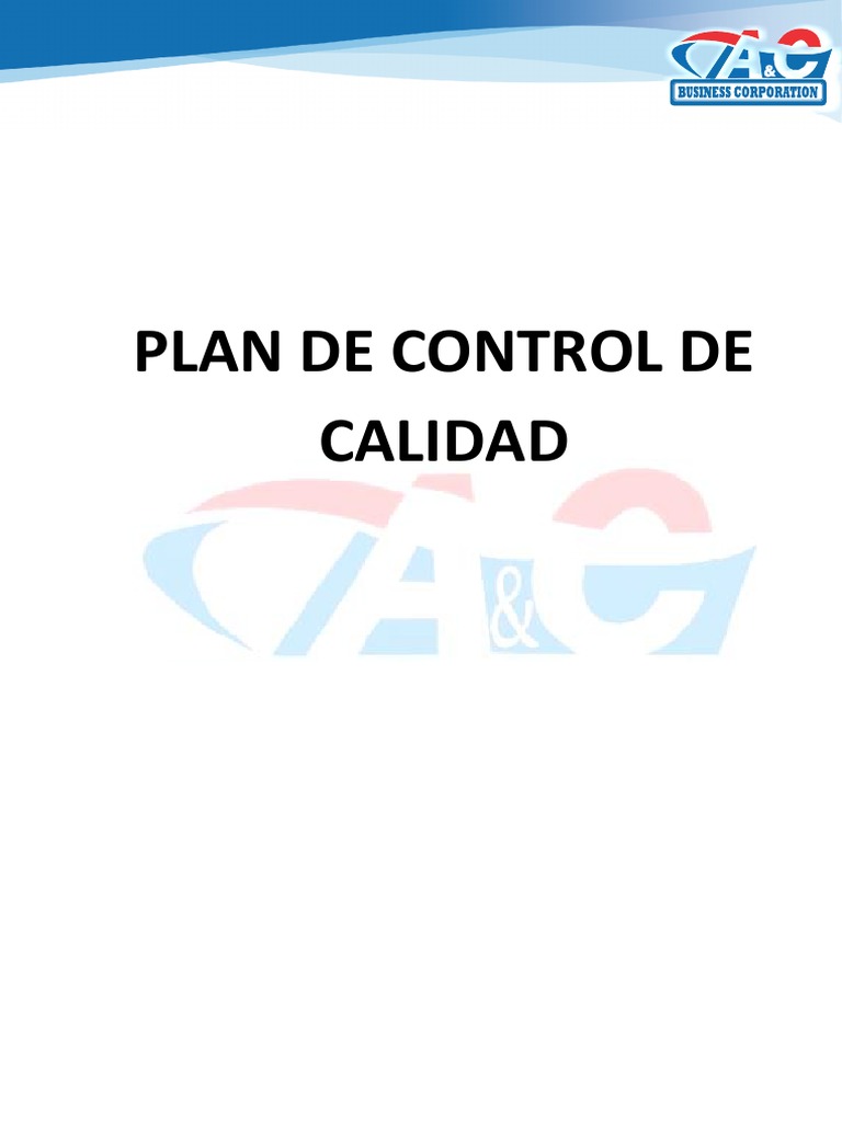 Plan de Control de Calidad 14 Estantes | PDF | Calidad (comercial ...