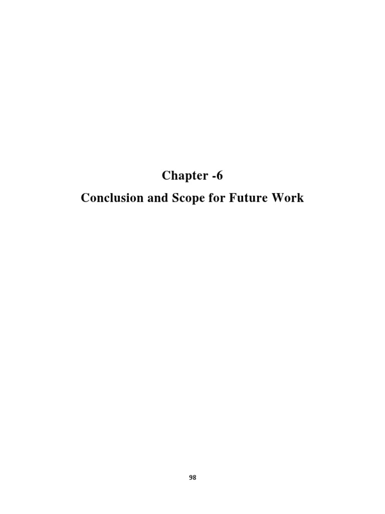 Chapter - 6 Conclusion and Scope For Future Work | PDF | Distributed ...