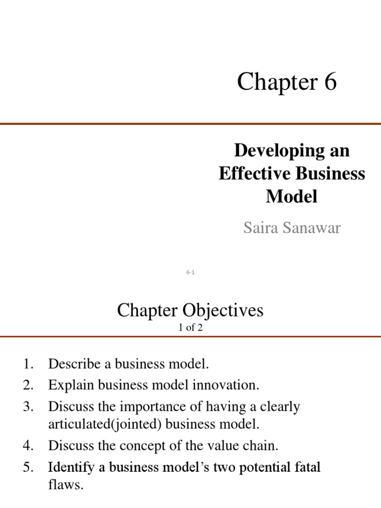 Developing An Effective Business Model: Saira Sanawar | PDF | Business ...