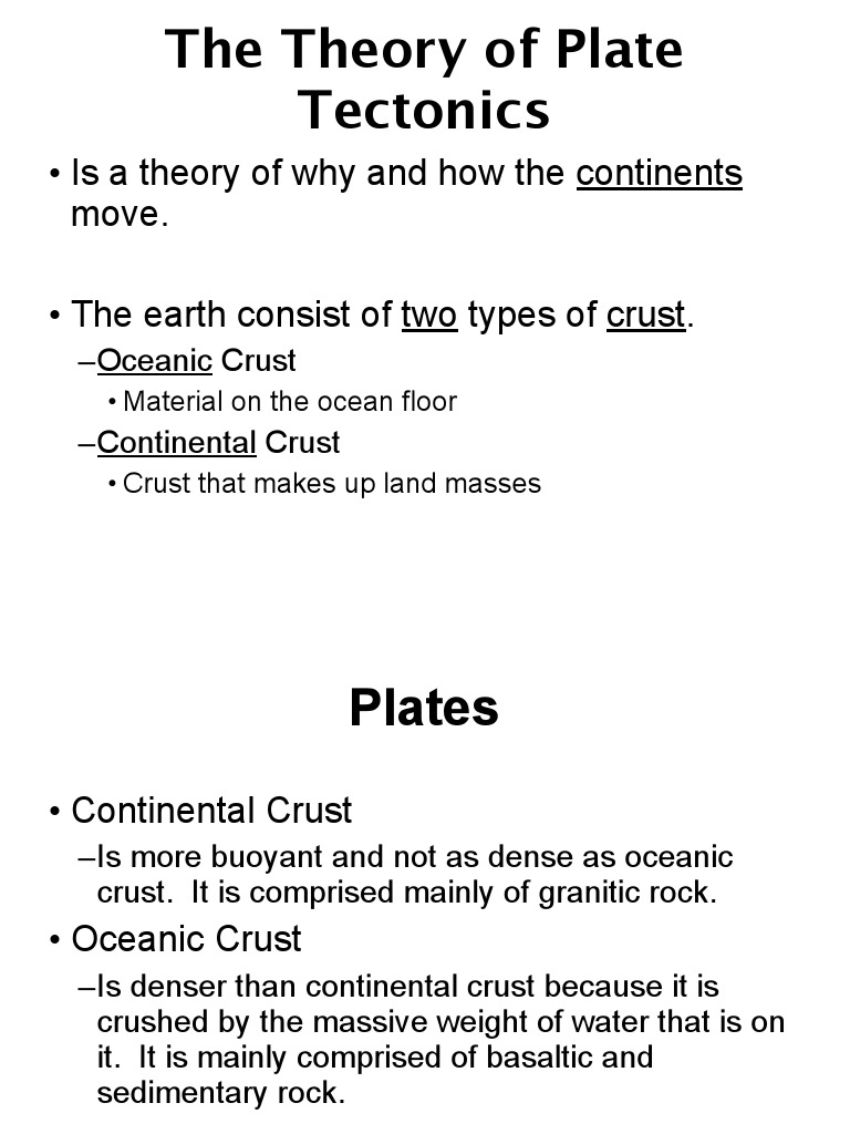 The Theory of Plate Tectonics | PDF | Plate Tectonics | Tectonics