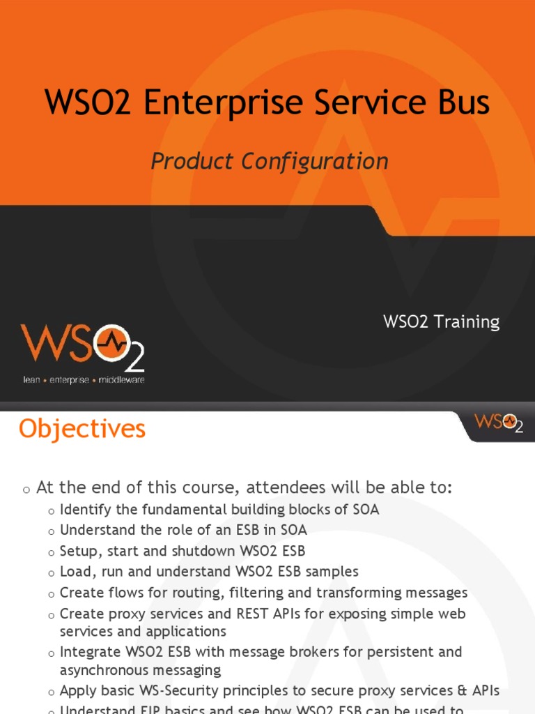WSO2 Training ESB Fundamentals | PDF | Service Oriented Architecture ...